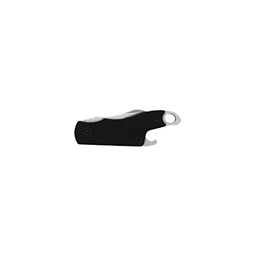 Kershaw Cinder Multi-Function Folding Pocketknife (1025); 1.4 Inch 3Cr13 Stonewashed Blade; Manual Opening; Liner Lock; Bottle Opener; Keychain Carry; Black Glass-Filled Nylon Handle; 0.9 oz