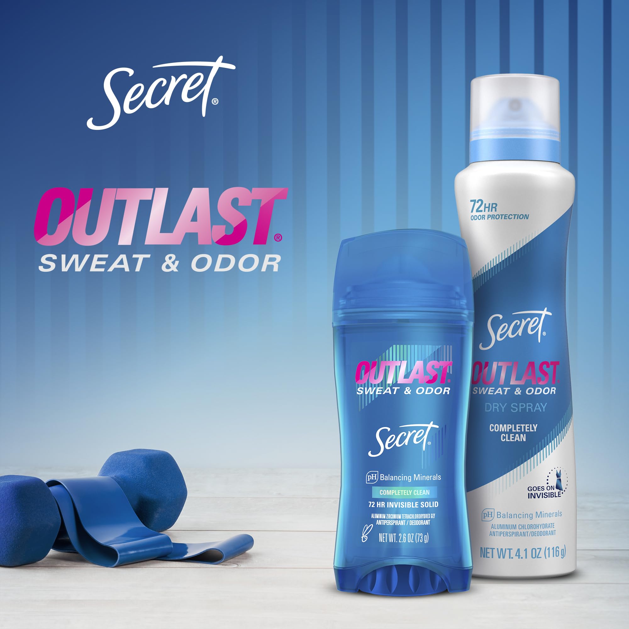 Secret Outlast Antiperspirant and Deodorant for Women, Clear Gel, Completely Clean Scent, 2.6 Ounce