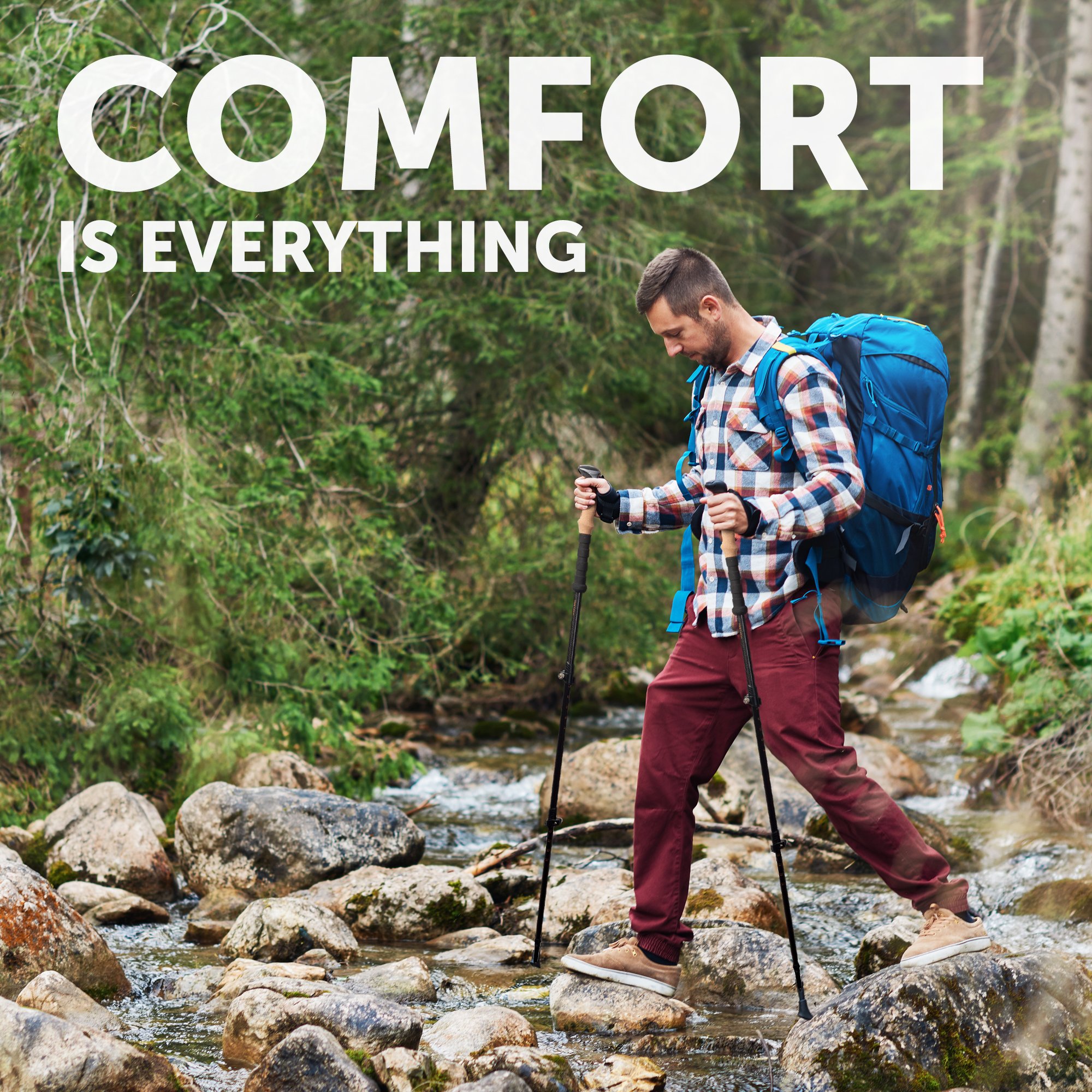 Brown Mountain Robust 3K Carbon Fiber Trekking Poles