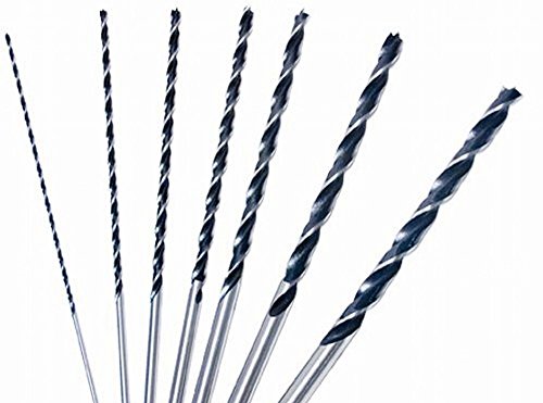 fastoworld 7pc 12" Brad Point Drill Bit Set EXTRA LONG Wood Boring 1/8 1/4 3/8 7/16 1/2 NEW