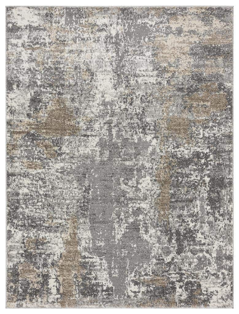 LUXE WEAVERS Euston Collection 7679 Grey 8x10 Abstract Area Rug