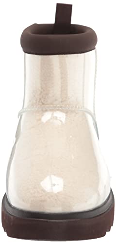 Koolaburra by UGG Women's KOOLA Clear Mini Fashion Boot, Chocolate Brown/Natural, 11