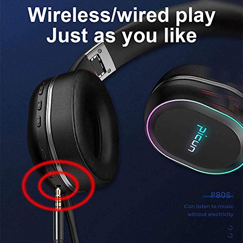 SLuB Bluetooth Headphones Over Ear,2.4GHz Wireless Gaming Headset with Noise Cancelling Detachable Mic,60Hrs Playtime Hi-Fi Ultra-Low Latency Gaming Headphones