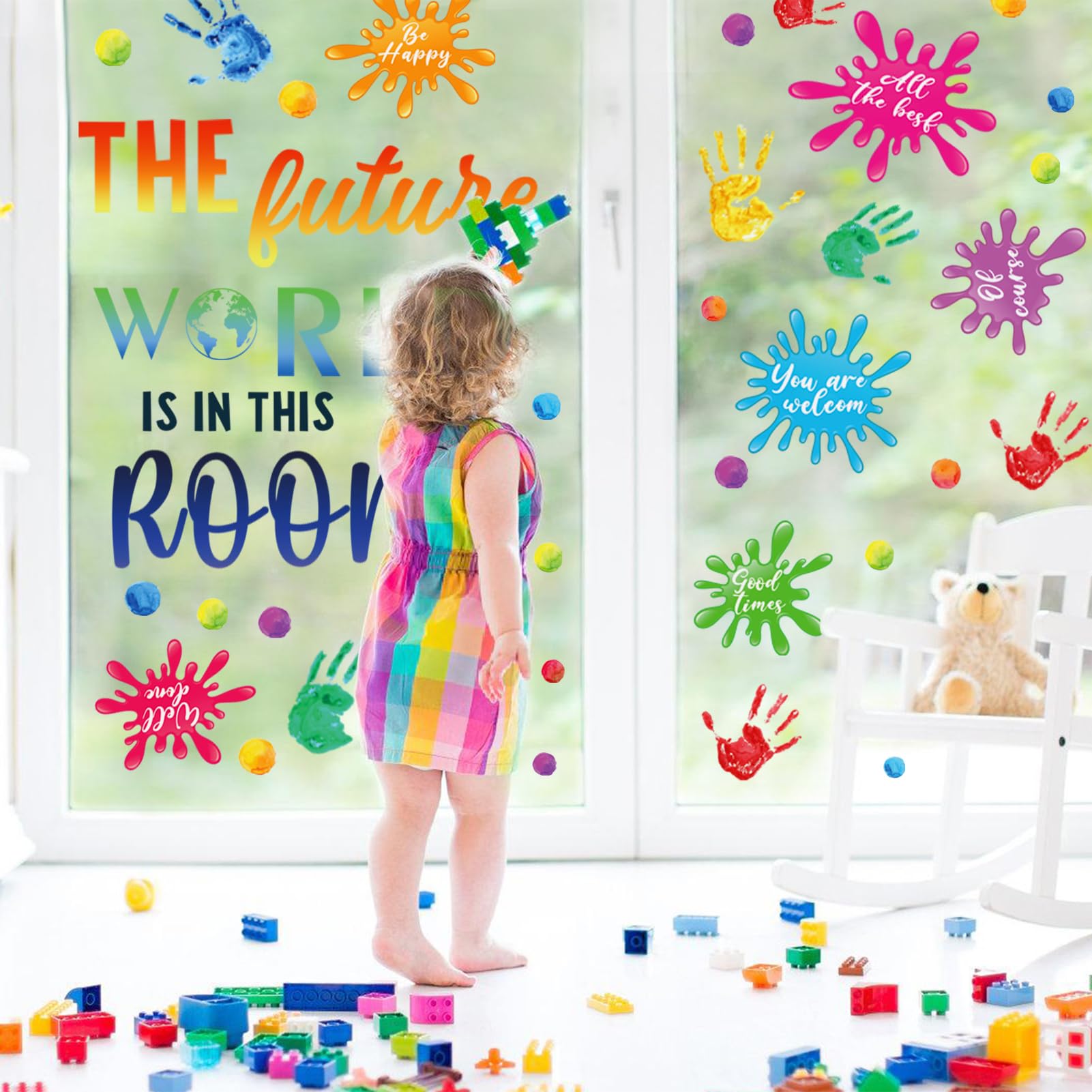 Colorful Inspirational Wall Decals Classroom Decals Kids Wall Decals Motivational Wall Decals,Splatter Wall Sticke Positive Saying Sticker Playroom Wall Decor