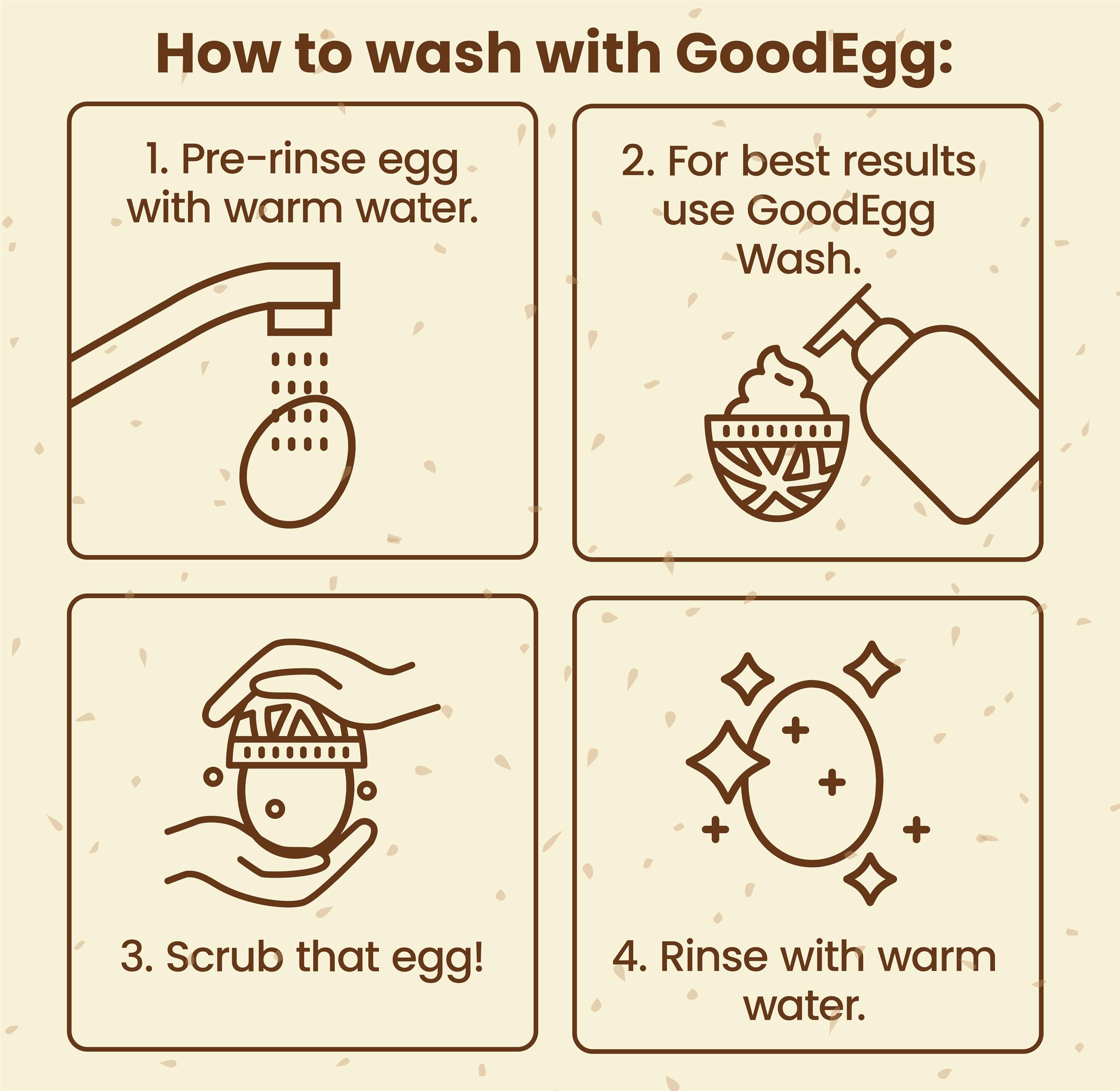 GoodEgg The Original Egg Brush - Silicone Egg Cleaning Brush for Farm Fresh Eggs, Removes Chicken Coop Nasties - Ideal for Backyard Chickens, Homesteaders & Egg Collectors (Standard Sized Eggs)