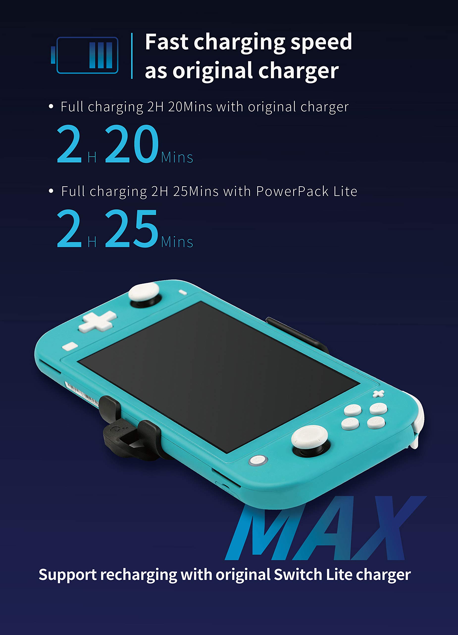 Power Bank for Switch Lite,5000mAh Rechargeable Extended Portable Battery Charger, Compact Travel Backup Power Pack for Switch Lite