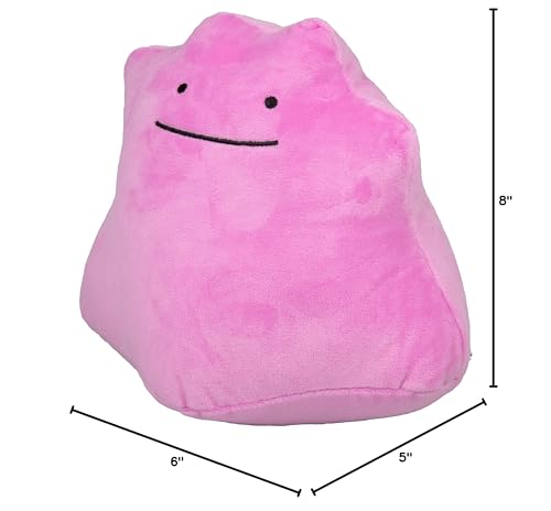 Pokémon 8" Ditto Plush - Officially Licensed - Authentic Stuffed Animal Toy Figure - Valentine's Day & Easter Basket Stuffer Gift for Kids, Boys, Girls - 2+