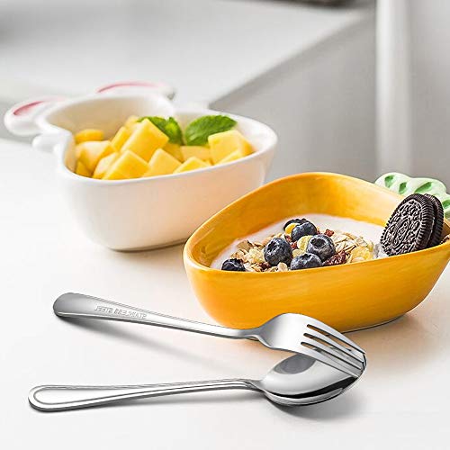 LIANYU 15-Piece Kids Silverware Set, Stainless Steel Toddler Utensils Flatware Set, Child Cutlery Tableware Set for 5, Include knife Fork Spoon, Mirror Finished, Dishwasher Safe