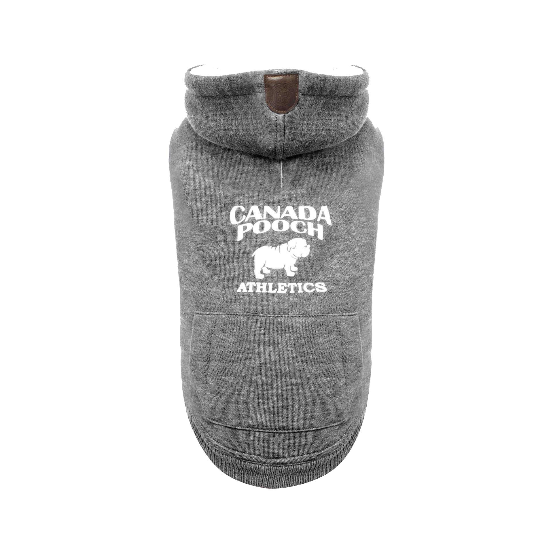 Canada Pooch Cozy Caribou Hoodie Marled Dog Coat, Size 12, Grey