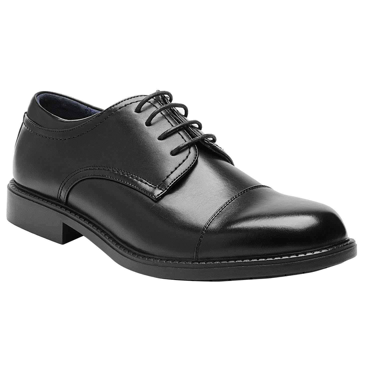 Bruno Marc Men's Downing-01 Black Leather Lined Dress Oxford Shoes Classic Lace Up Formal Size 8.5 M US