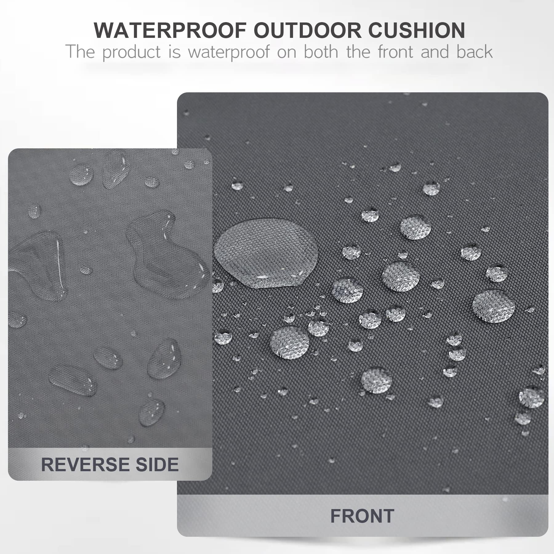 Favoyard Waterproof Outdoor Back Cushion 48in & Patio Chair Cushion 24in (Set of 2)