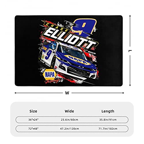 Chase Elliott 9 Luxury Rug for Bedroom Living Room, Area Rubber Backing Non Slip Mat