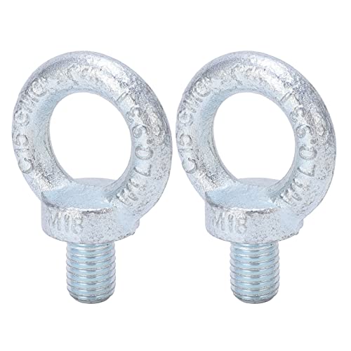 Eyebolt Screws, Lifting Ring Bolts Large Bearing Capacity Uniform Force with Deep Thread for Marine for Machinery Devices(M18)