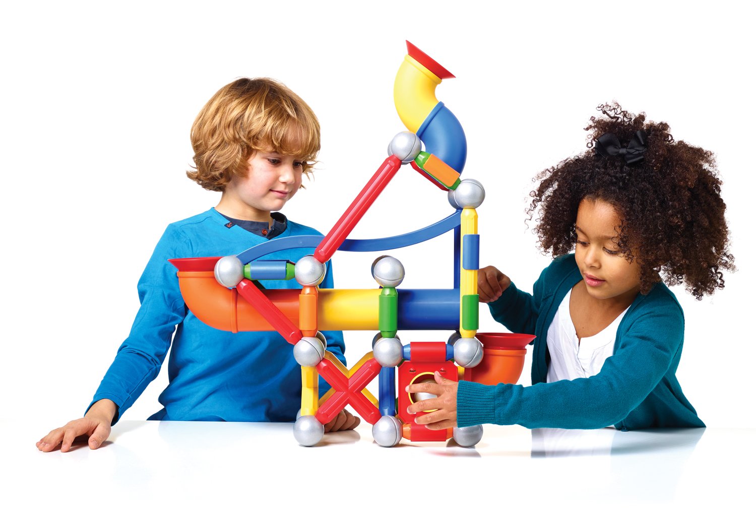 SmartMax Mega Ball Run STEM Magnetic Discovery Building and Ball Run Set Featuring Safe, Extra-Strong, Oversized Building Pieces for Ages 3+
