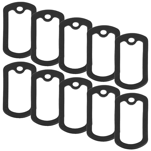 Labels Dog Tag Silicone Silencer 10pcs Style Dog Tags Silencers Pet Supplies for Authentic ID Tags Rubbers to Reduce Noise and Protect Tag Black Tag