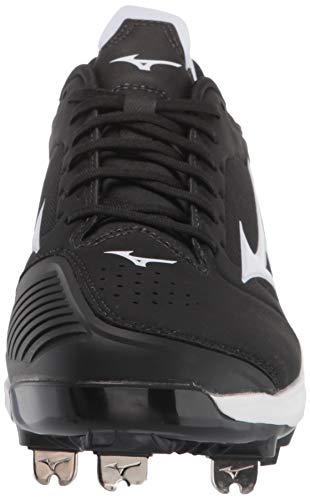 Mizuno Sweep 5 Low Women's Metal Softball Cleat, Black/White, US 9