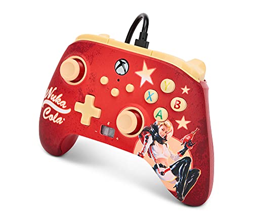 PowerA Enhanced Wired Controller for Xbox Series X|S - Fallout: Nuka Cola, Detachable 10ft USB-C Cable, Mappable Buttons and Rumble Motors, Officially Licensed for Xbox