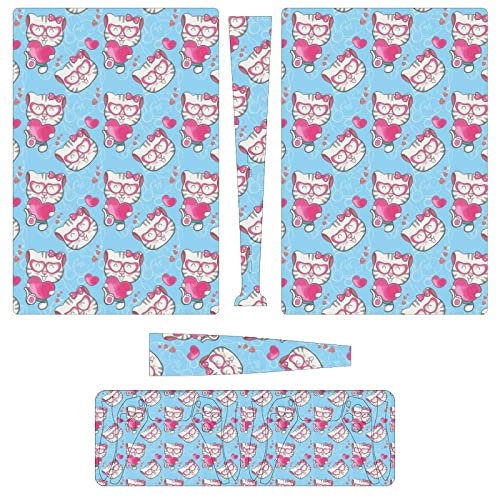 Cute Kitten Full Protective Skin Cover Design Wrap Decal Sticker Compatible with PS5 Digital Edition Console and Controller