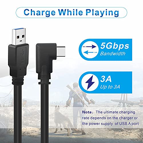 Compatible Oculus Quest 2 Link Cable, Bilitech Oculus Link Cable 16 ft, Super-Reliable PC VR Link& 5Gbps Transfer Rate& 3A Charging Rate, USB 3.0 Type A to C Cable for VR Headset and Gaming PC