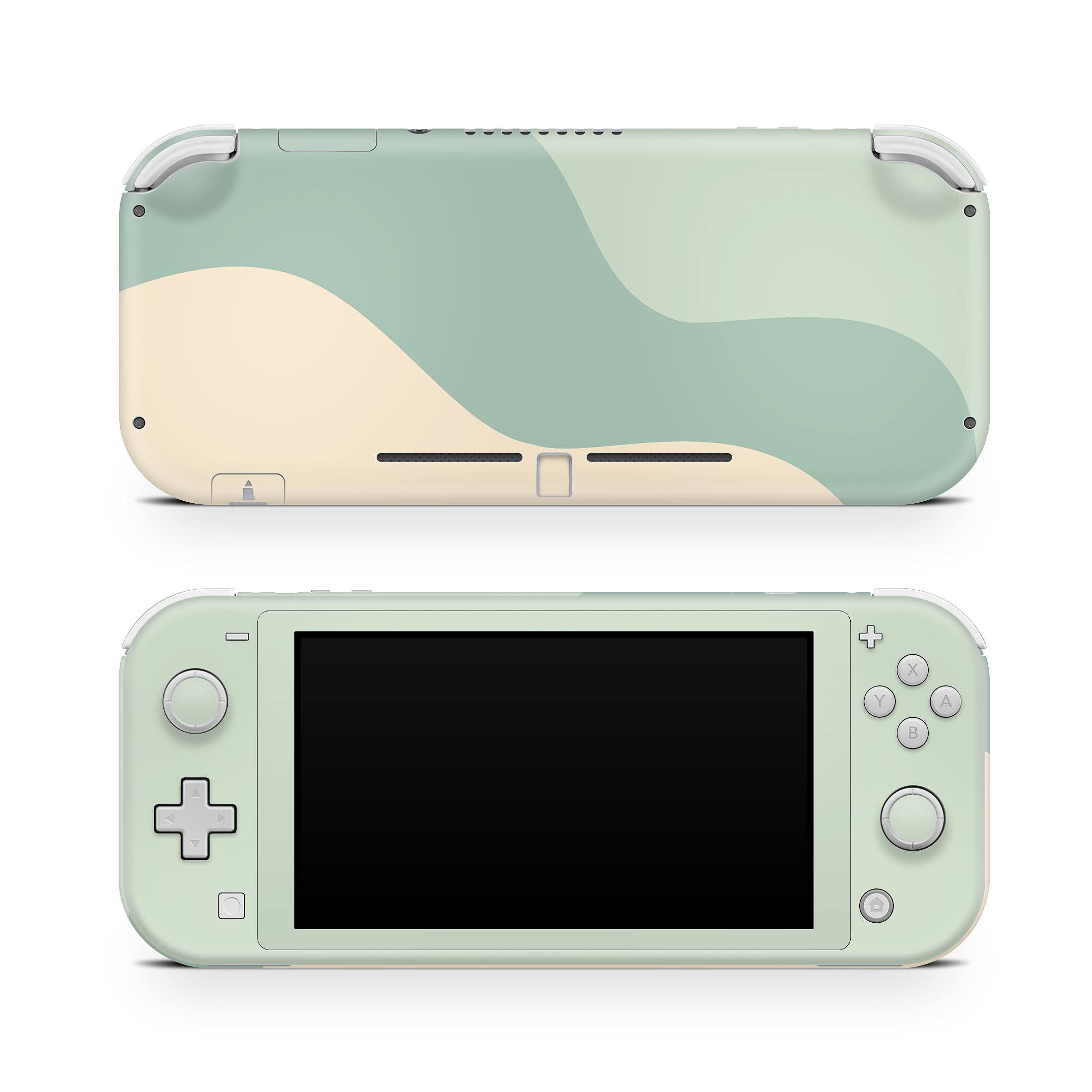 Tacky Design Classic Color Decal Skin Compatible with Nintendo Switch Lite Skin Wrap, Green Color Blocking Pattern Skin for Nintendo Switch Lite Cover, Premium Vinyl 3M Full Wrap Decal