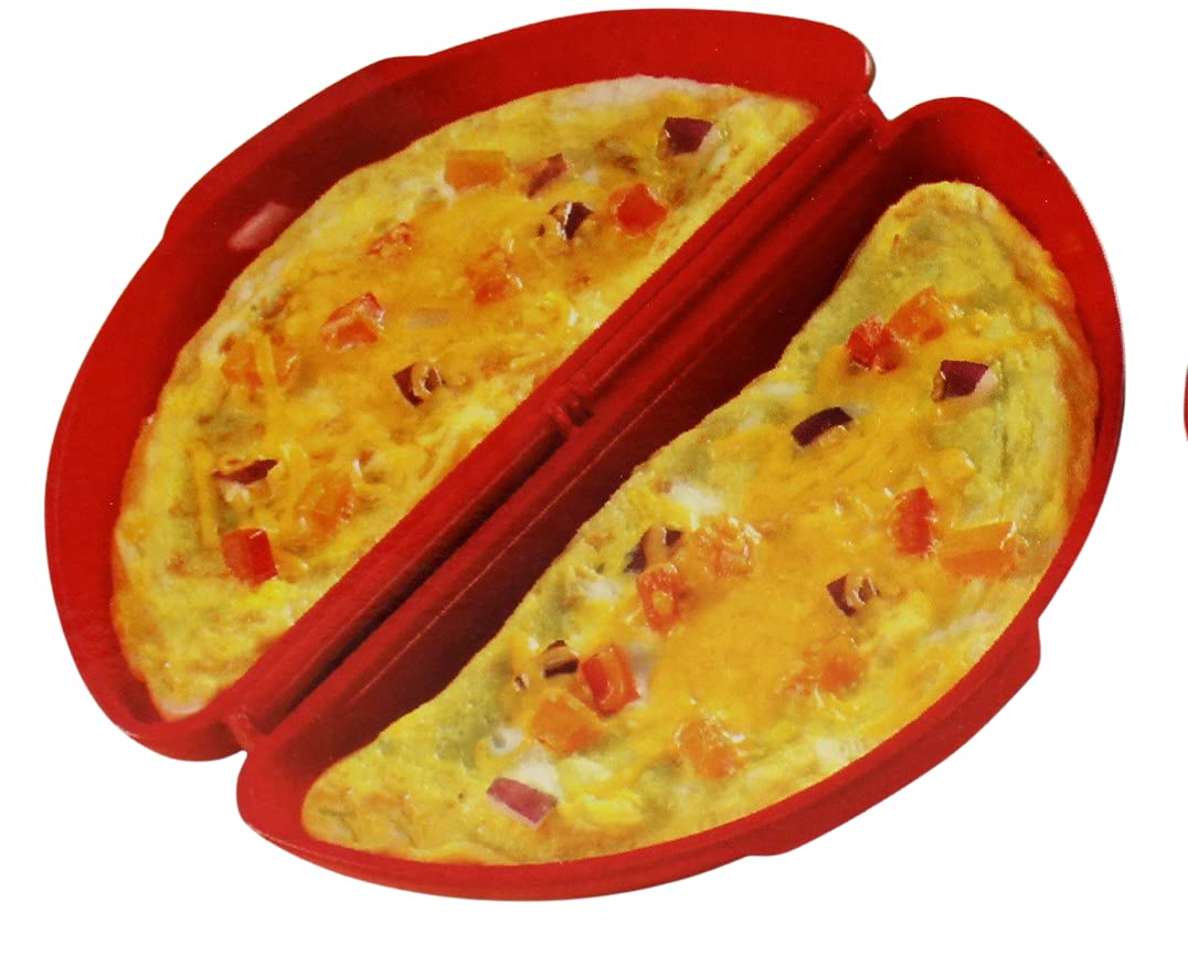 Dependable Industries inc. Essentials Microwaveable Microwave Omelet Pan and 2 Cavity Egg Poacher Set BPA Free Plastic Quick Egg Maker