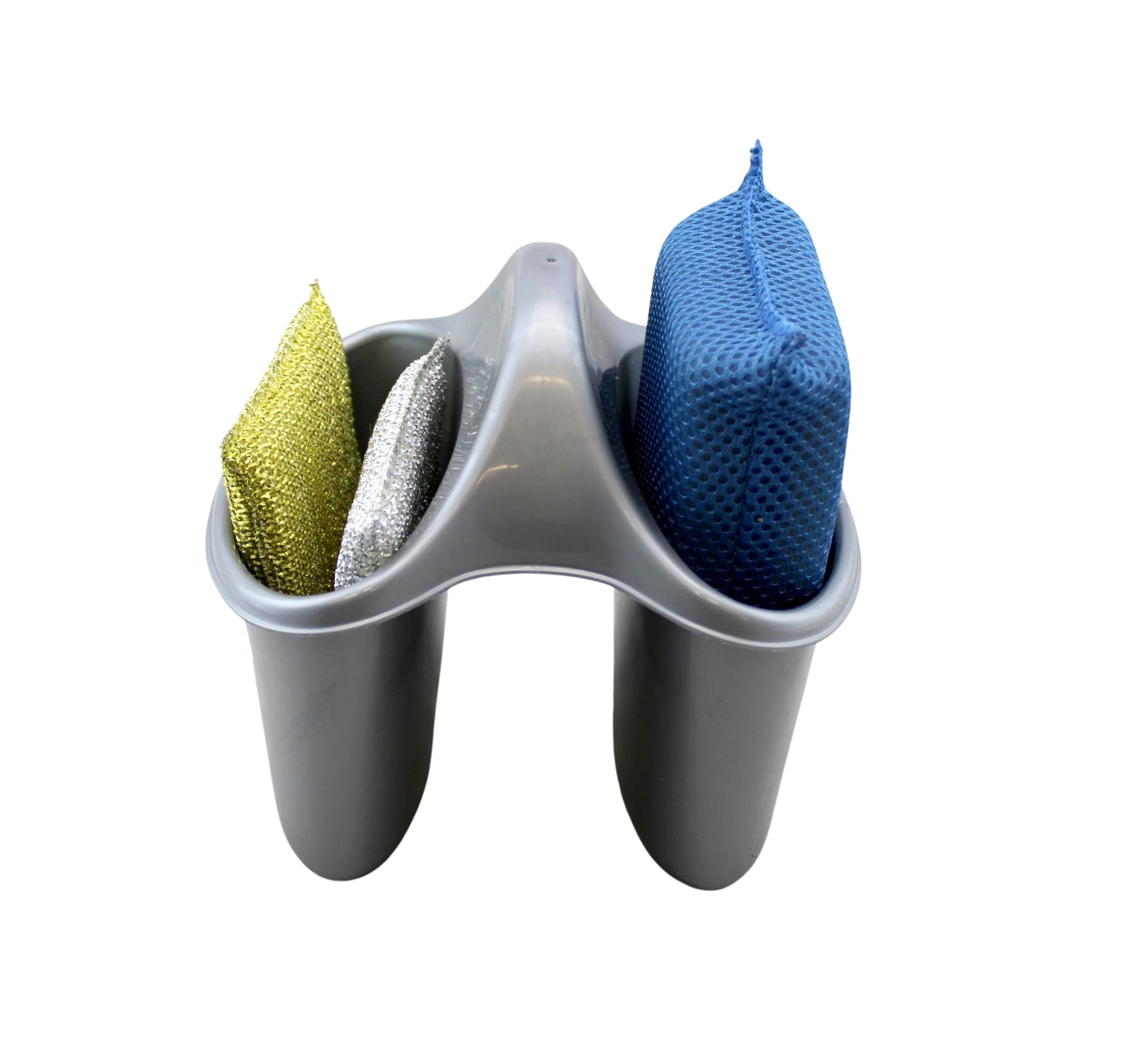 Dependable Industries inc. Essentials Multi Purpose Caddy Stationary Sponge Holder Kitchen Utensils Tools Cutlery Saddle