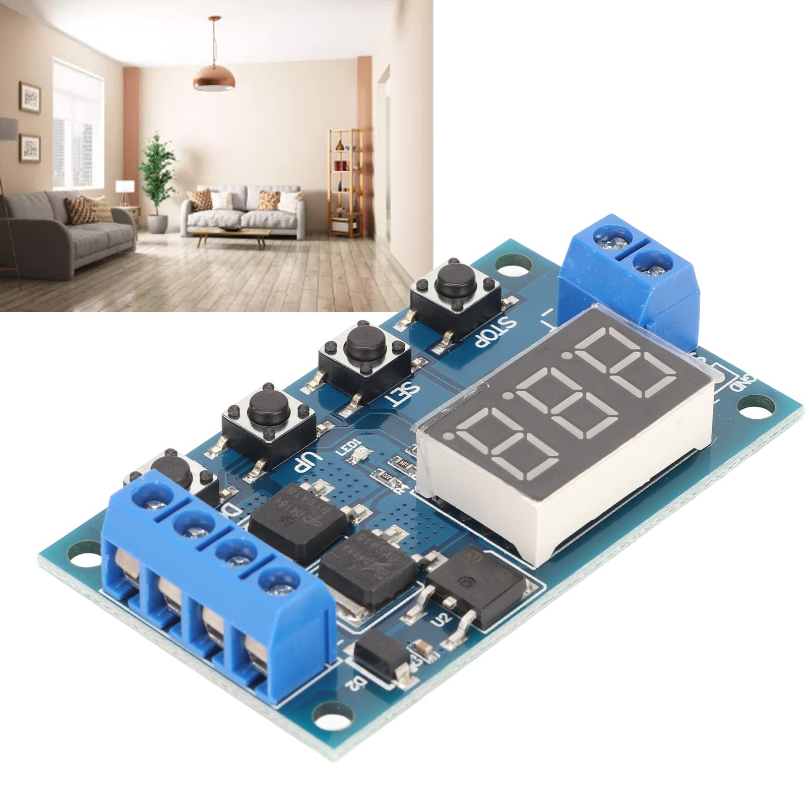 Dual MOS Tube Control Module, Sleep Mode Reverse Polarity Protection Dual MOS Tube Control Board 5-30V High Power Professional for Motor for LED Light