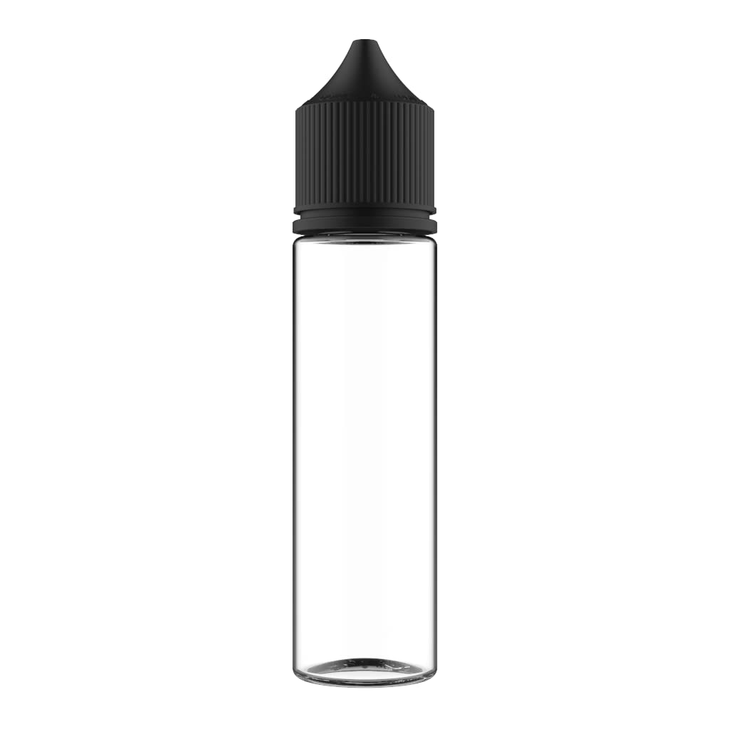 Chubby Gorilla 60ML Unicorn Bottle Clear Bottle/Black Cap V3 (5 Pack)