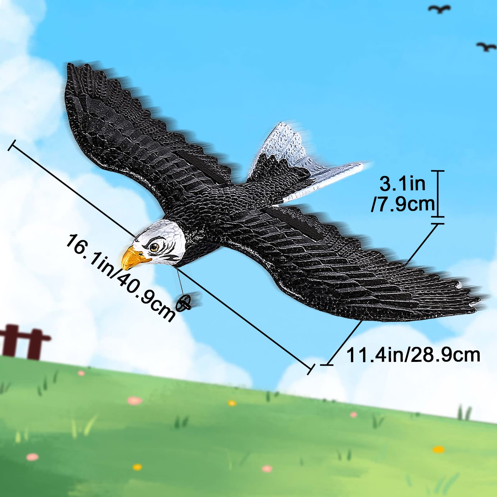 deAO RC Plane,Remote Control Eagle Plane Aircraft Helicopter-Like A Real Eagle,Easy to Fly for Beginners Kids-Great Remote Control Flying Toy