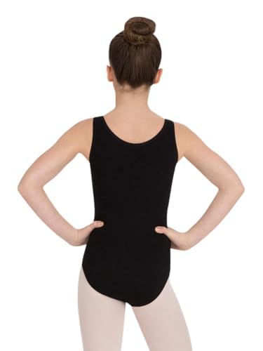 Capezio girls Classic High-neck Tank athletic leotards, Black, L