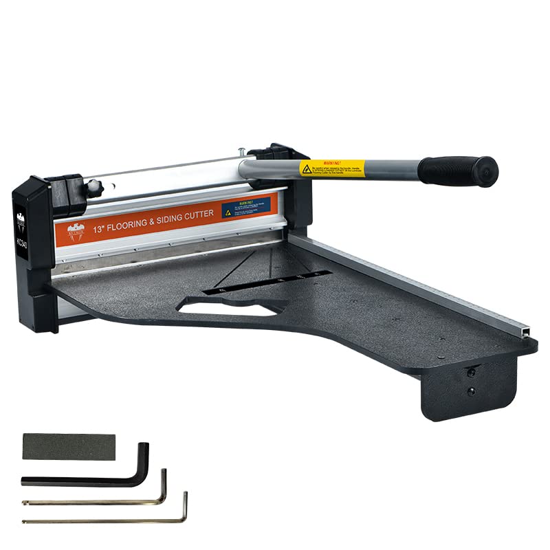 KS EAGLE 13'' Pro Laminate Floor Cutter for LVP, WPC, LVT, SPC, VCT, PVC and Rigid Core Vinyl Plank Included Honing Stone