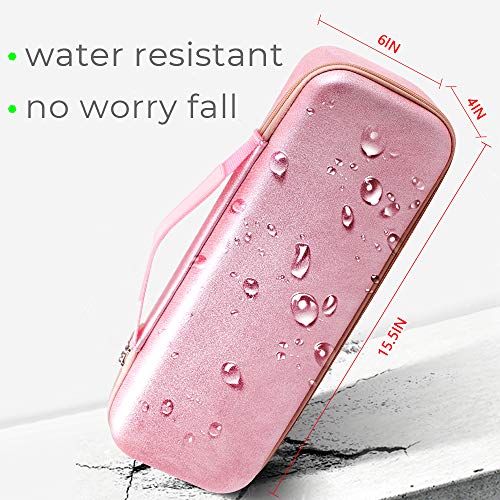 Case compatible with Revlon One-Step Hair Dryer & Volumizer Hot Air Brush, Blow Dryer Organizer Storage Bag (Pink)