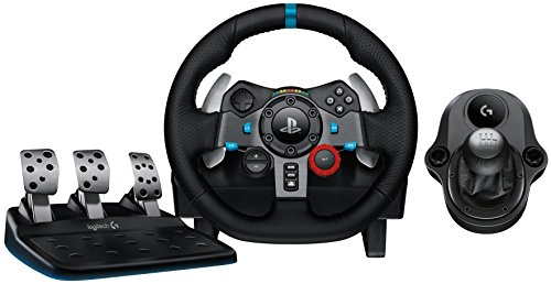 Logitech G29 Driving Force Racing Wheel + Floor Pedals + G Driving Force Shifter Bundle - PS5/PS4/PC