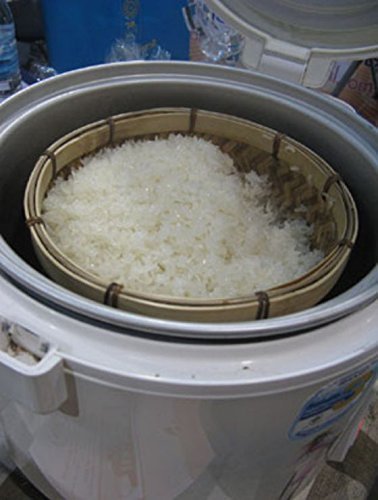 Innovative Thai Bamboo Sticky Rice Automatic Basket for 1.1 Liter Size Electronic Rice Cooker - With Cover (Small Size) by kitchen utensils