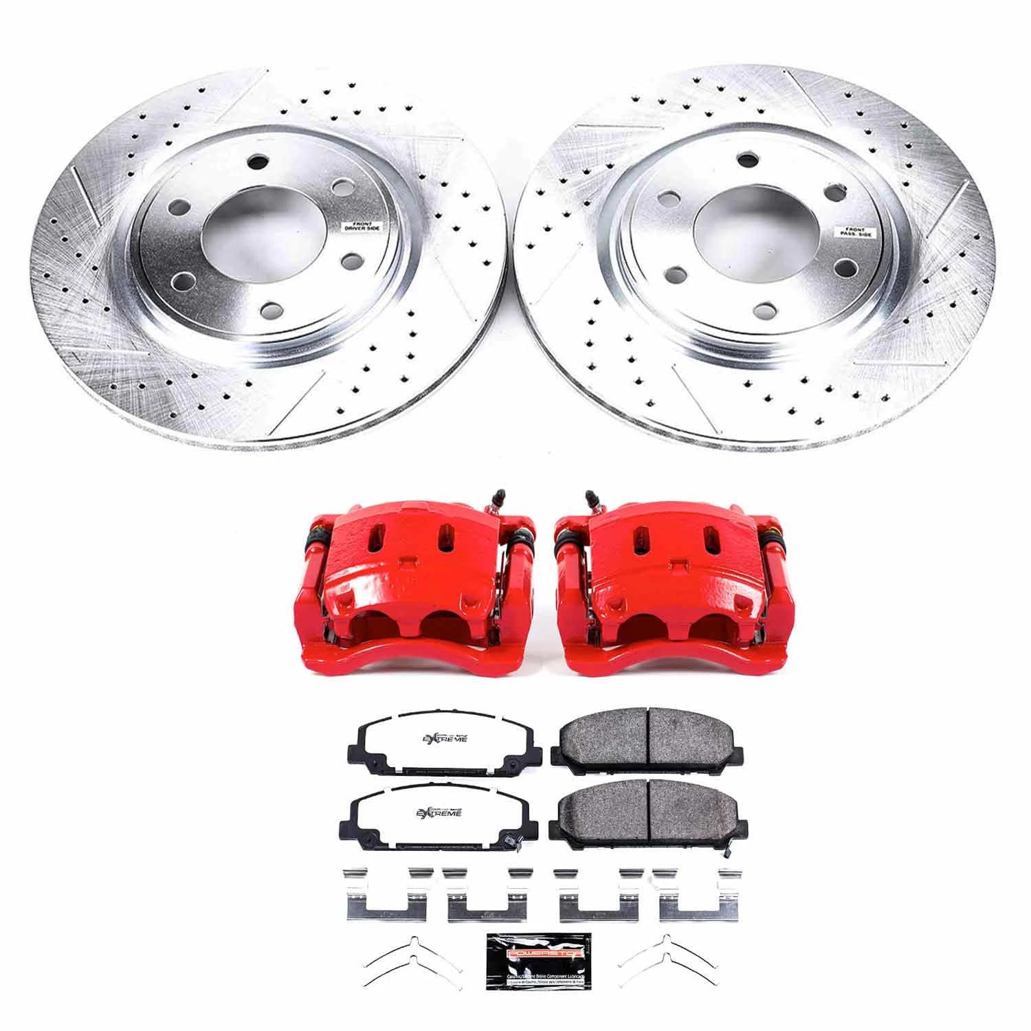 Power Stop KC5821-36 Rotor, Pad and Caliper Brake Kit For Nissan Armada 2012-2015, Nissan TITAN 2011-2015, Nissan TITAN 2017-2022 [Model Specific]