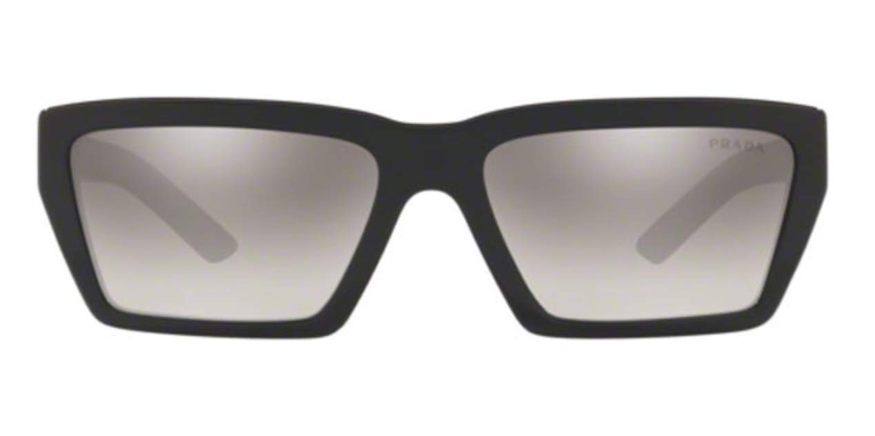 Prada 0PR 04VS Black/Gradient Light Brown/Mirror Gold One Size