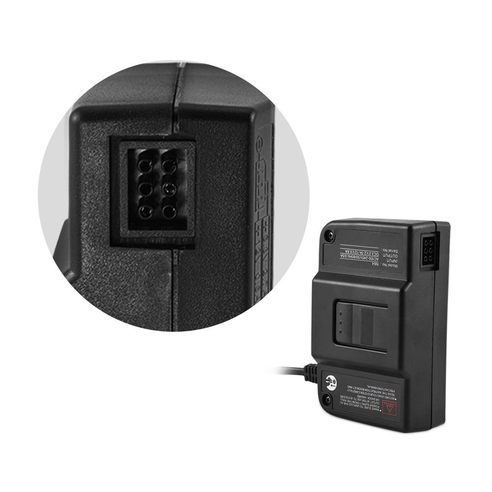 Power Suppply AC Adapter, 100-240V Input High Efficiency Power Adapter Compatible with N64 (US Plug)