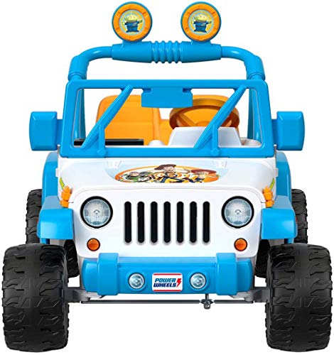 Power Wheels Disney Pixar Toy Story Jeep Wrangler, 12V battery-powered ride-on vehicle for preschool kids ages 3-7 years