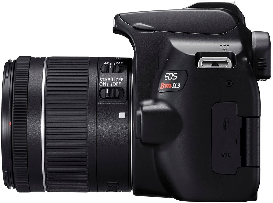 Canon Rebel SL3 Vlogger Kit:EF-S 18-55mm is II Lens,128GB Memory,Tripod,3 Piece Filter Kit,Gadget Bag,Remote Shutter,USB Card Reader,Cleaning Kit & Software Package