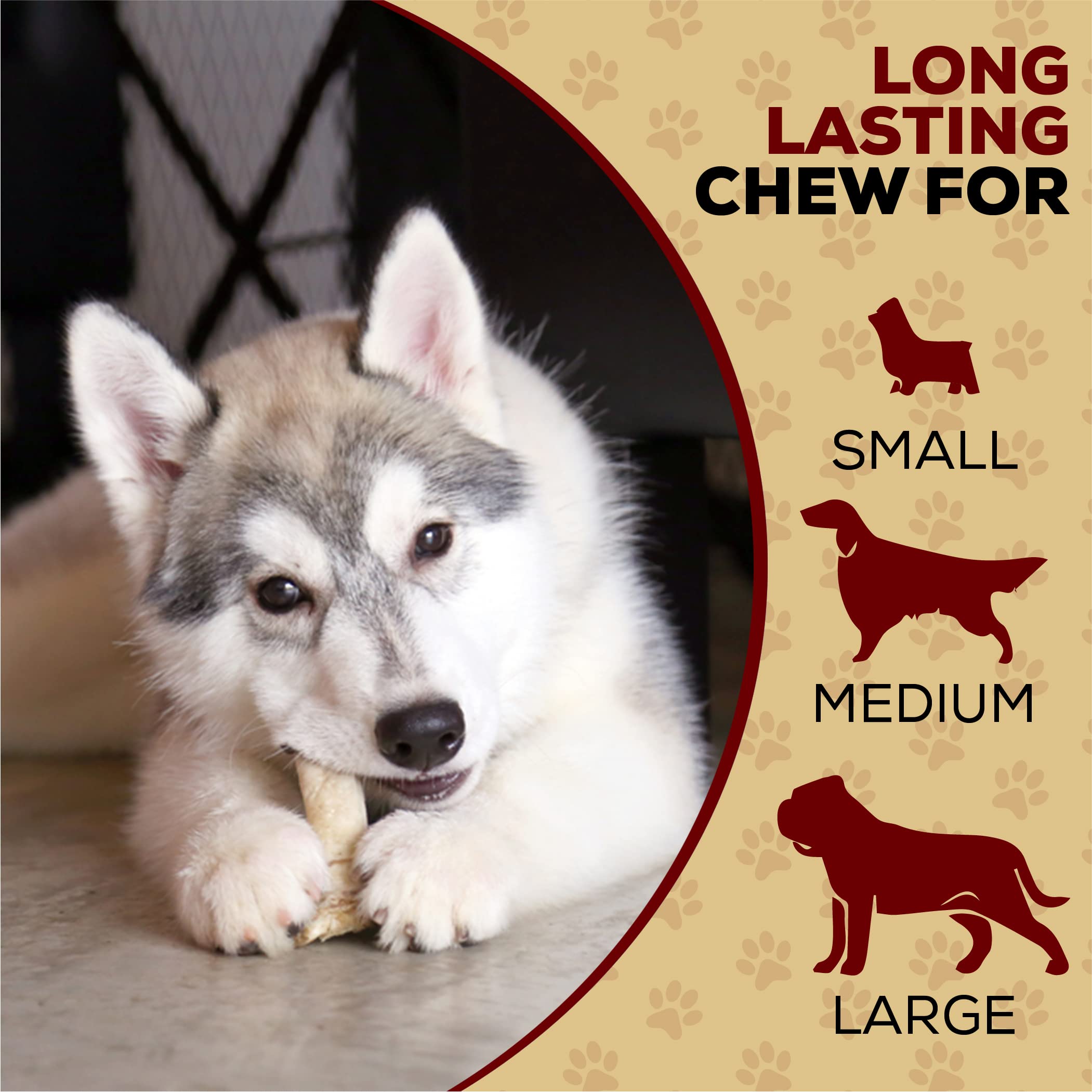 Real Hide | All Natural Dog Chew Treats - Premium Rawhide Rolls, 9-10 Inch - Long Lasting Grass Fed Free Range Beef Hide - Medium/Large Dogs - 4 Count