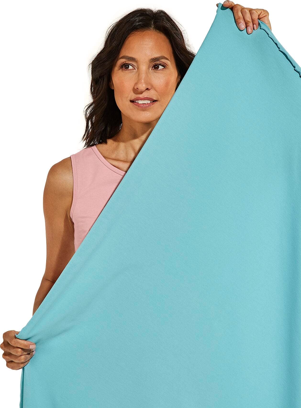 Coolibar UPF 50+ Savannah Sun Blanket - Sun Protective (One Size- Natural Blue)
