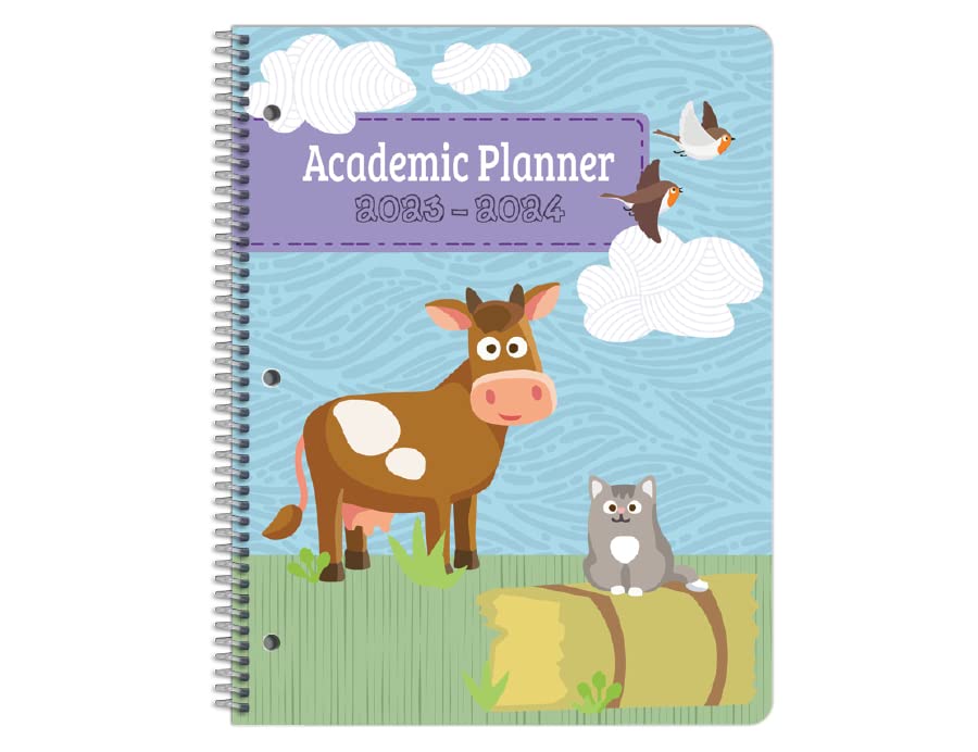Dated Primary Student School Planner 2023-2024 Academic School Year, Large (8.5" by 11") Block Style Datebook with Engage Cover