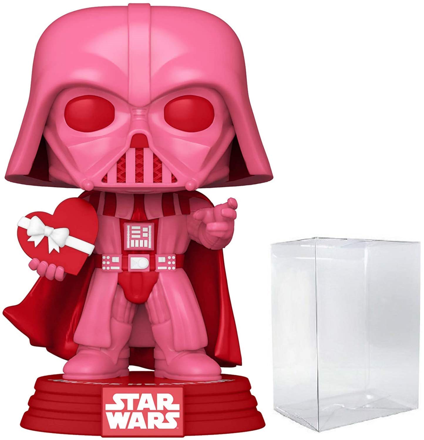 Star Wars: Valentines - Darth Vader with Heart Funko Pop! Vinyl Figure (Bundled with Compatible Pop Box Protector Case), Multicolor, 3.75 inches