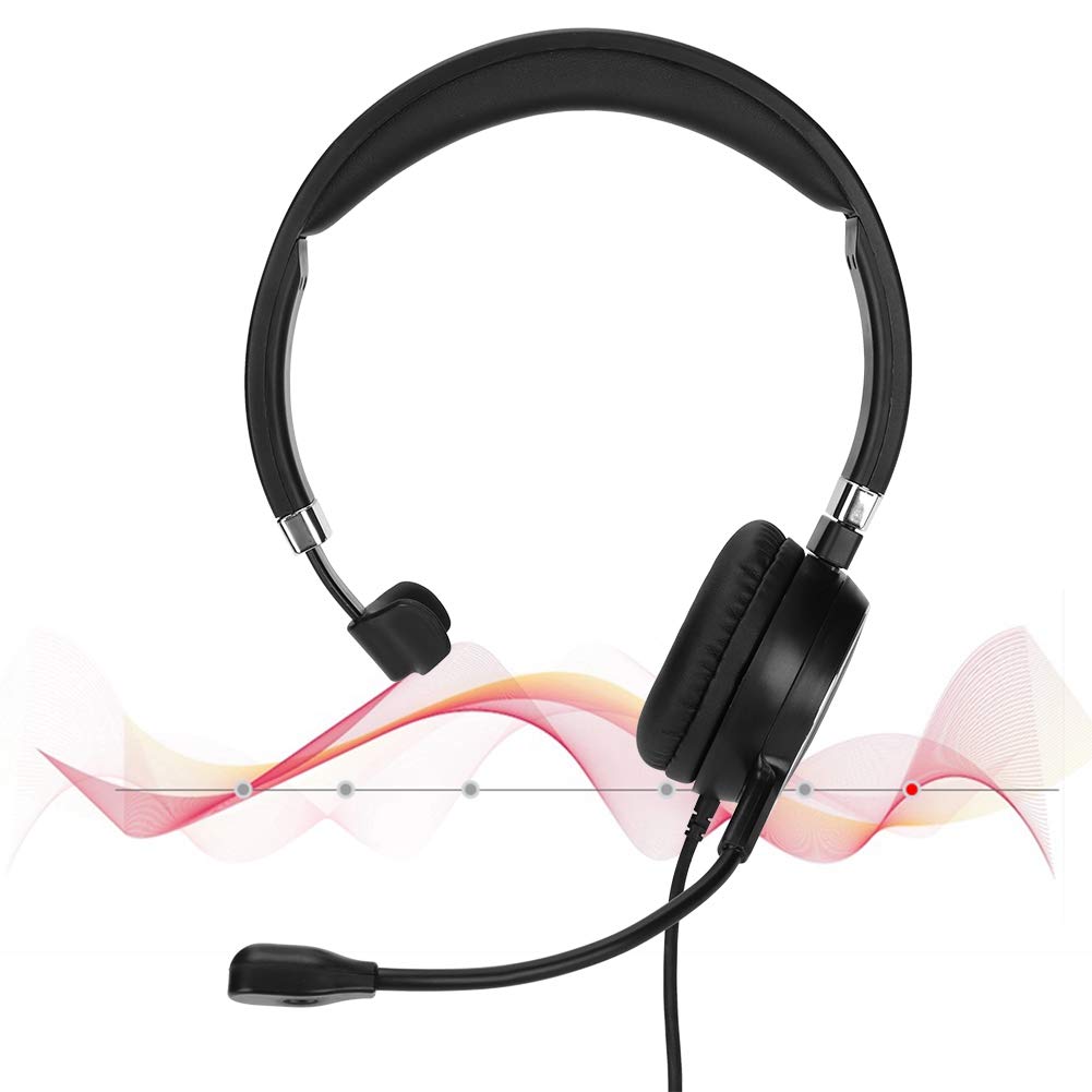 Call Center Headset, Corded USB Computer Headset with Noise Cancelling Microphone for Call Center/Home Office.