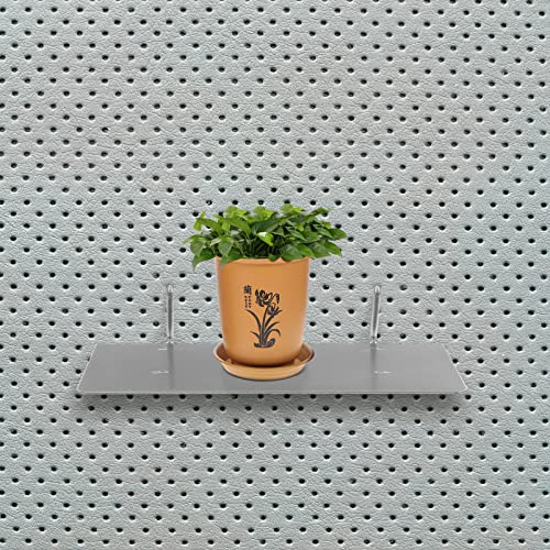 DOITOOL 2pcs Panels Peg Organizer Bathroom Organizing Home Shelf Brackets Mounted Tools Steel Sundries - Room Pegboard Shelving for Heavy Workbench Shelves Hooks Iron Control Office Board