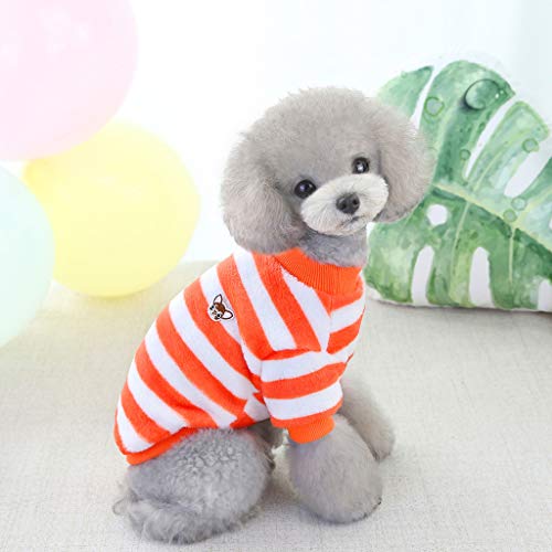 HonpraD Sweaters for Dogs Large Female Pet Clothes Rainbow Fleece Warm Autumn and Winter Medium Size Dog Clothes for Boy