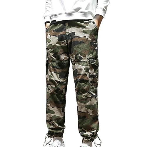 Buddhi Mens Camo Pants Lightweight Athletic Jogger Sweatpants with Pockets Work Military Tactical Camo Pants Combat Trousers Workout Gym Running Pants for Hunting