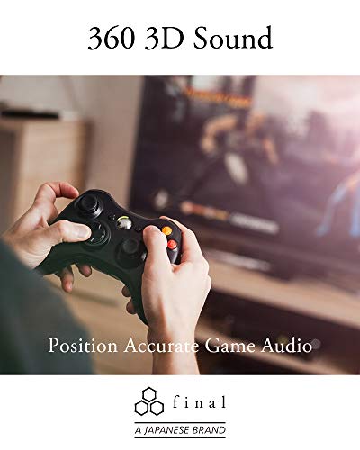 Final E500 - Immersive 3D Live Sound Earphones for VR, ASMR, Gaming and 360 Music, Black