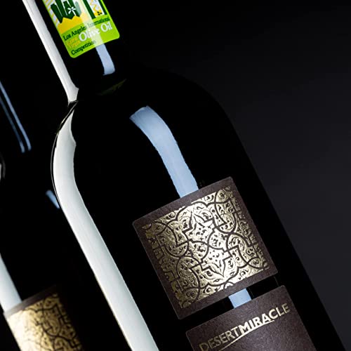 Desert Miracle Cold Pressed Polyphenol Rich Moroccan Olive Oil, First Cold Pressed EVOO From Morocco, Extra Virgin Organic Olive Oil, Gold Medals Awards Winning Olive Oil,Kosher for Passover, 500 mL