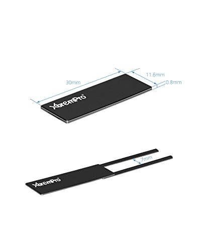 XtremPro Webcam Cover Privacy Shield for Computer, Mac, MacBook Pro, iMac, Laptop, Surfcase Pro, Phone, 0.03 in Ultra Thin Camera Blocker Privacy Shield - Black/Silver (Black)